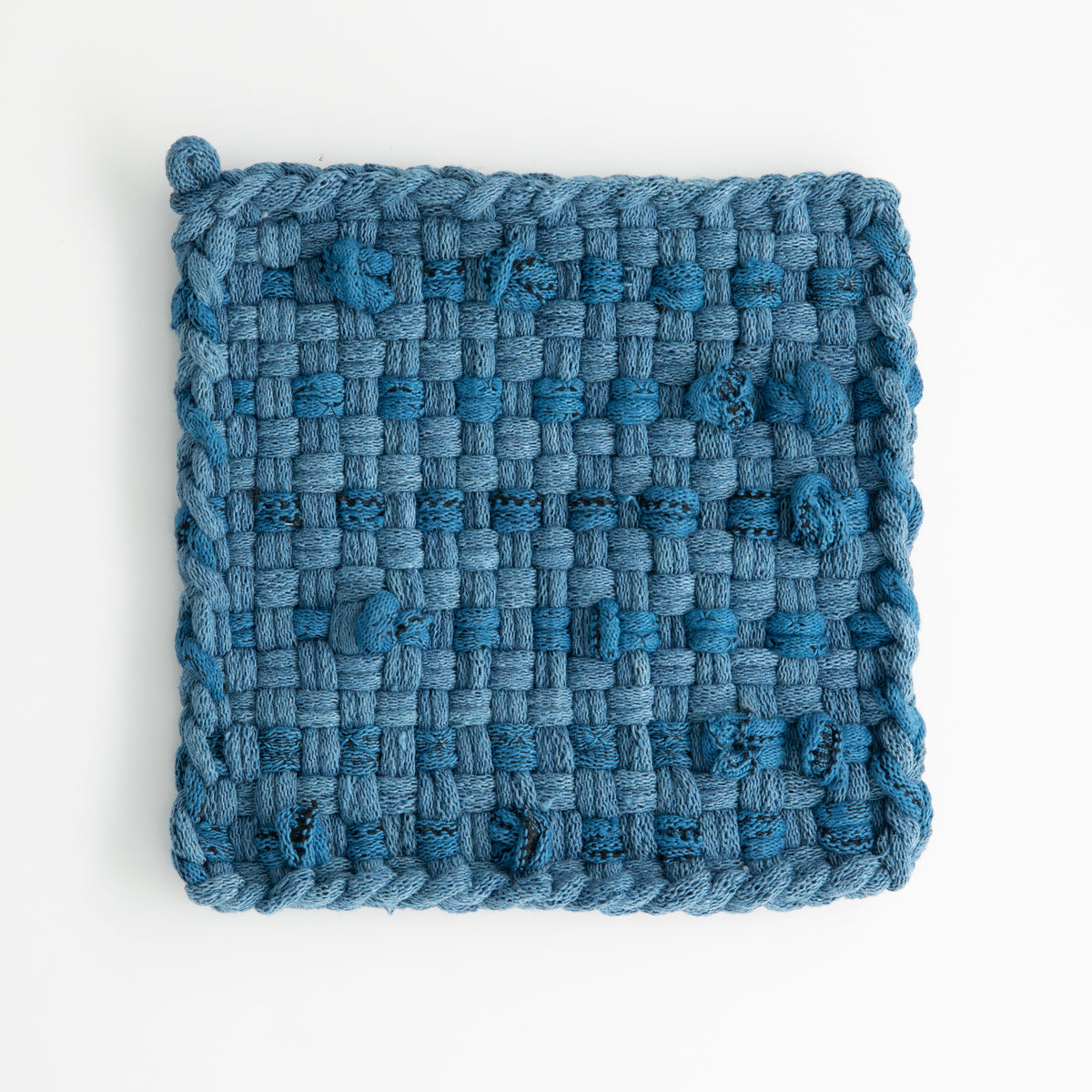 One of a Kind Collection with knots and hand dyed indigo and denim ...
