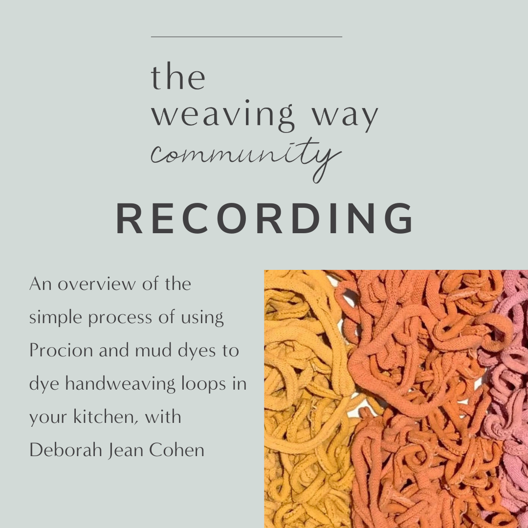 WWC Recording - dyeing loops with Procion and mud dyes with Deborah Je ...